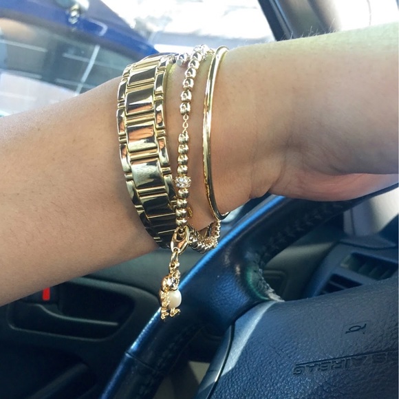 kate spade | Jewelry | Kate Spade Rose Gold How Charming Bead Bracelet ...